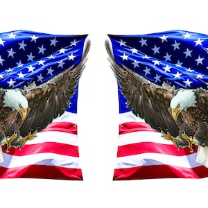 Eagle Clean American Flag Pairs Decal Sticker - Etsy
