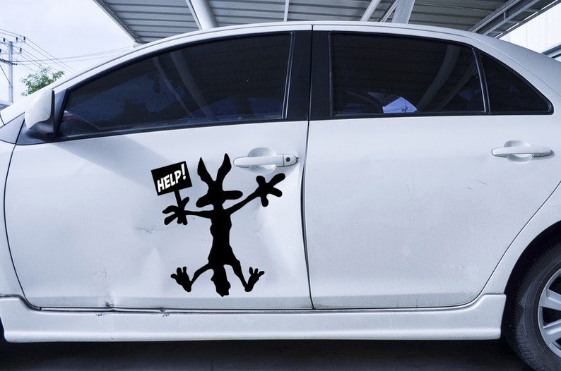 Coyote Splat Black Silhouette Decal Sticker - Etsy