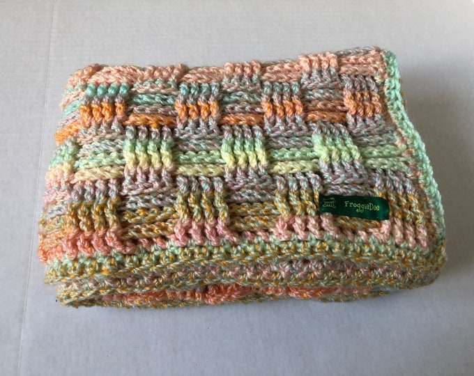 Multi Coloured Baby Blanket/afghan Handmade Crochet - Etsy Israel