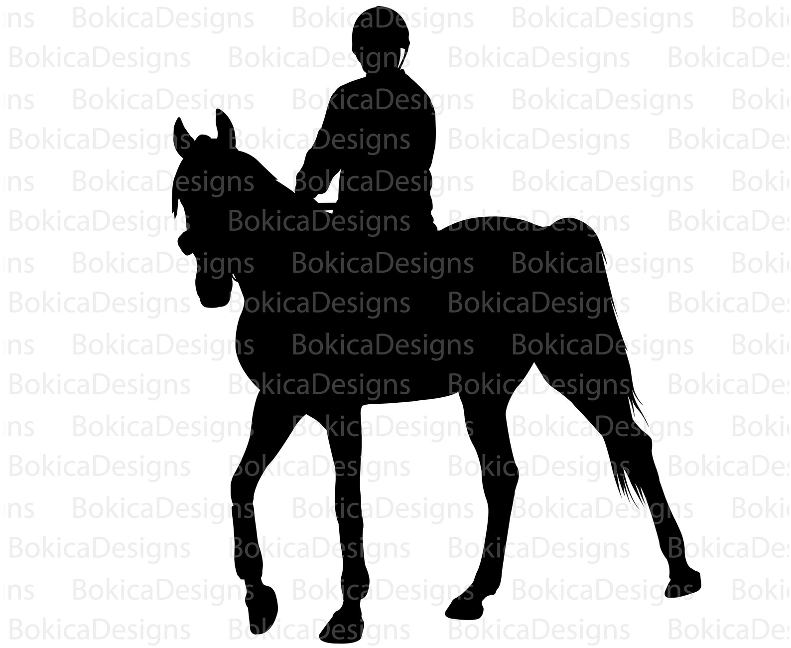People Riding Horses Clipart EPS SVG Png PDF Printable - Etsy