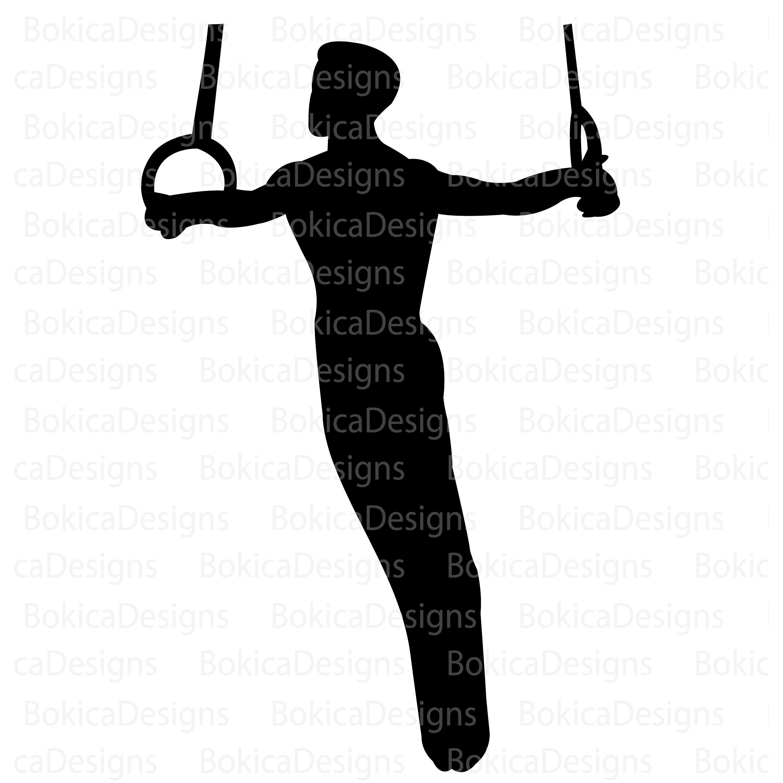 Gymnastics Silhouettes, EPS, DXF, SVG, Pdf, High Resolution 300ppi Jpg ...