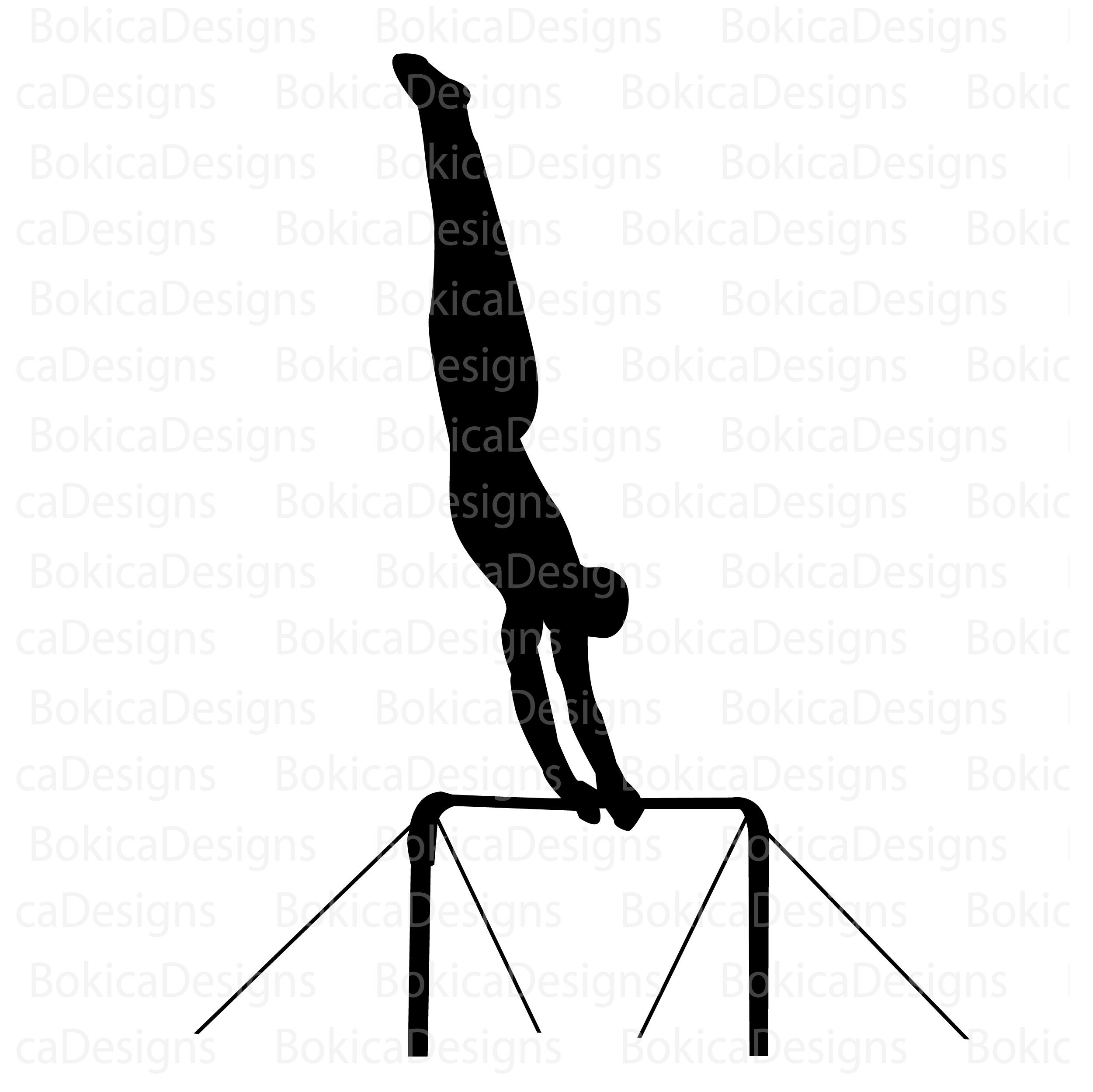 Gymnastics Silhouettes, EPS, DXF, SVG, Pdf, High Resolution 300ppi Jpg ...