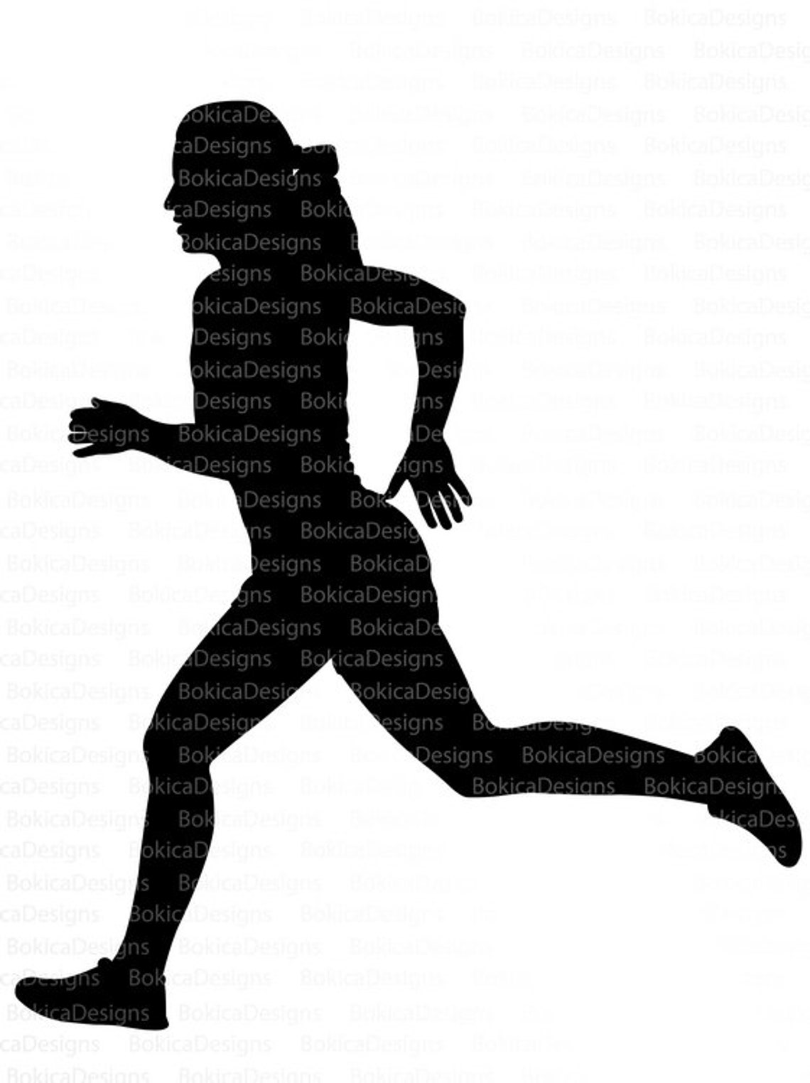 Female Sprinter Silhouettes, Female Sprinter Clipart, Female Sprinter ...