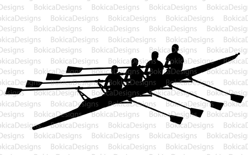 Rowing Silhouette Rowing Clipartrowing EPS Rowing SVG | Etsy UK