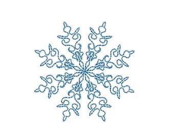 Snowflake Embroidery Design 5 Sizes Instant Download | Etsy