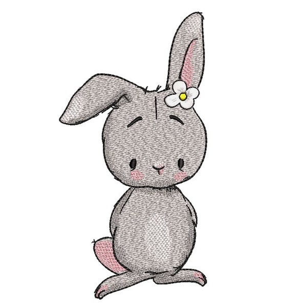 Rabbit Embroidery - Etsy