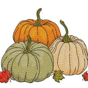 Pumpkins Embroidery Design, Autumn Embroidery File, Thanksgiving ...