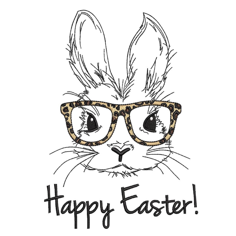 Easter Bunny With Glasses - Etsy