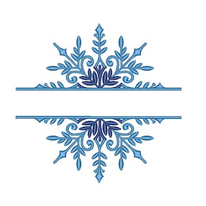 Split Snowflake Embroidery Design, 4 Sizes, Instant Download - Etsy