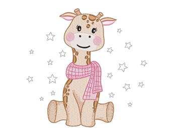 Cute Giraffe Embroidery Designs Girls Embroidery Design Machine ...