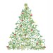 Christmas Tree Machine Embroidery Design, Snowflakes Embroidery Design ...