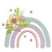 Floral Rainbow Embroidery Design, 5 Sizes, Instant Download - Etsy