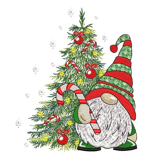 Christmas Gnome Embroidery Design 3 Sizes Instant Download - Etsy