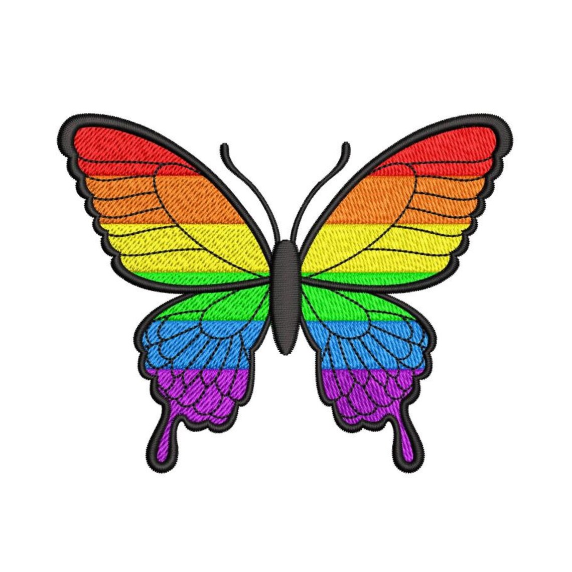 Pride Butterfly Embroidery Design, 4 Sizes, Instant Download - Etsy
