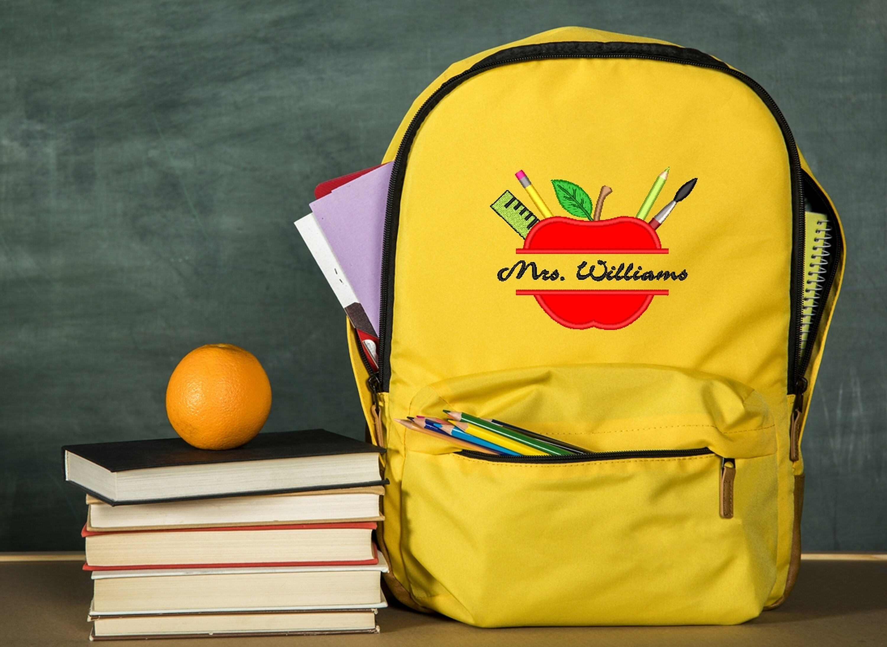 Apple Applique Embroidery Design Back to School Embroidery - Etsy