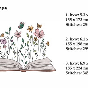 Book With Flowers Embroidery Design, Just One More Chapter Embroidery ...