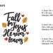 Fall for Jesus He Never Leaves Embroidery Design, Autumn Embroidery ...