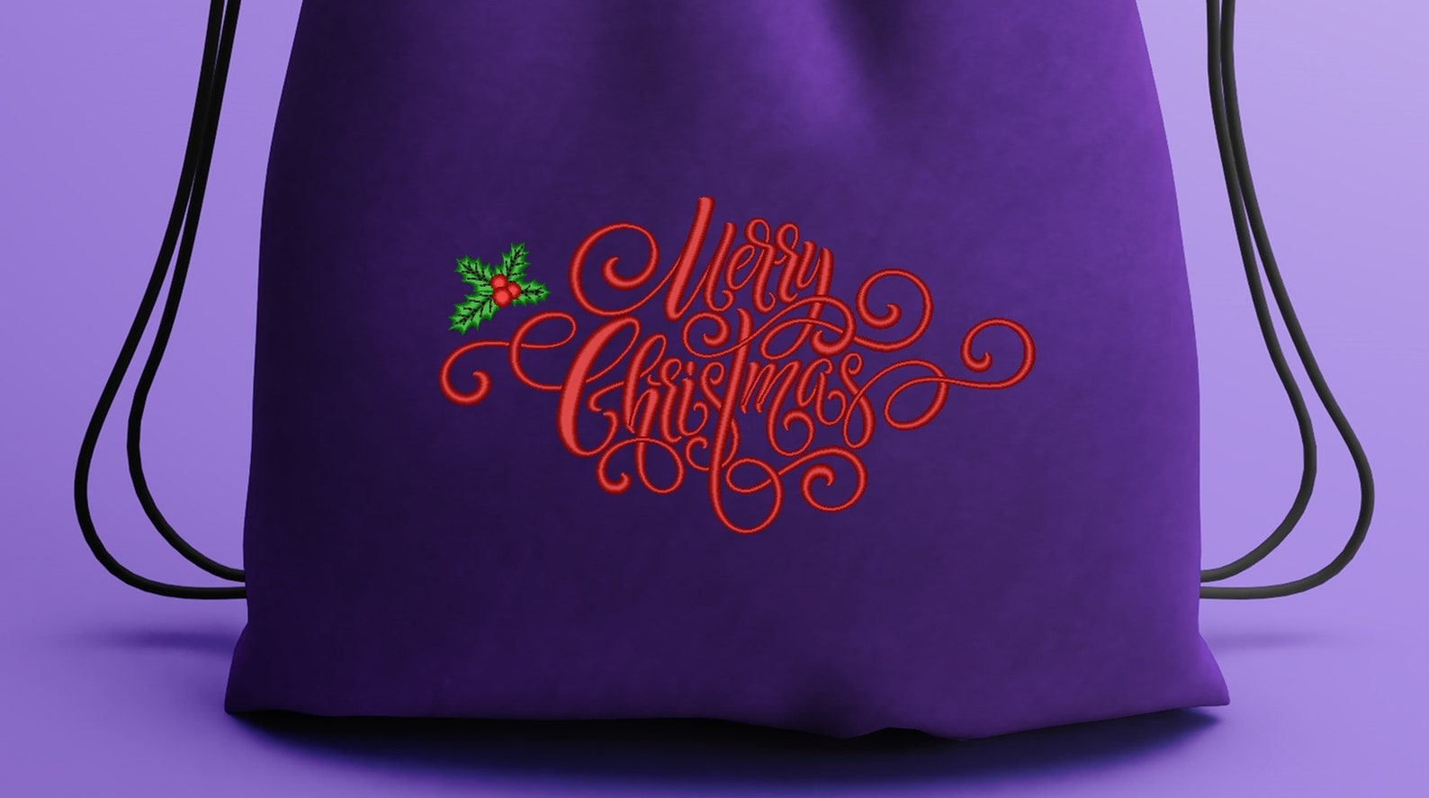 Merry Christmas Machine Embroidery Design 4 Sizes Instant - Etsy