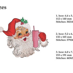 Santa Machine Embroidery Design, 3 Sizes, Instant Download - Etsy