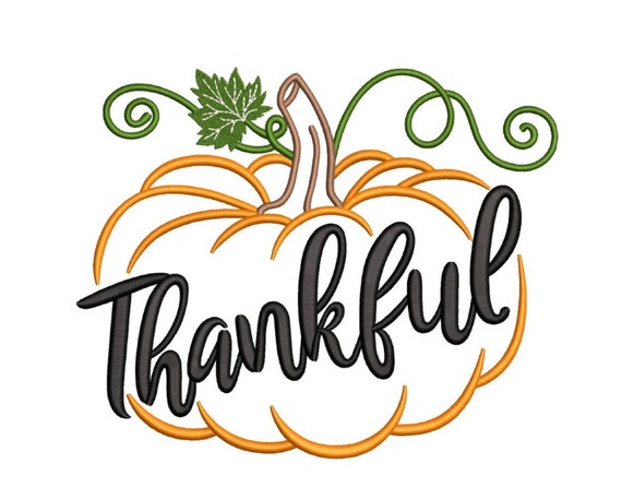 Thankful Embroidery Design 3 Sizes Instant Download - Etsy