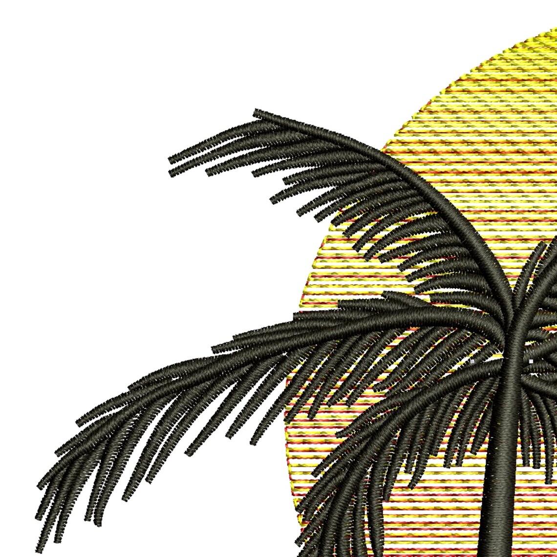 Palm Tree Embroidery Design Summer Embroidery - Etsy