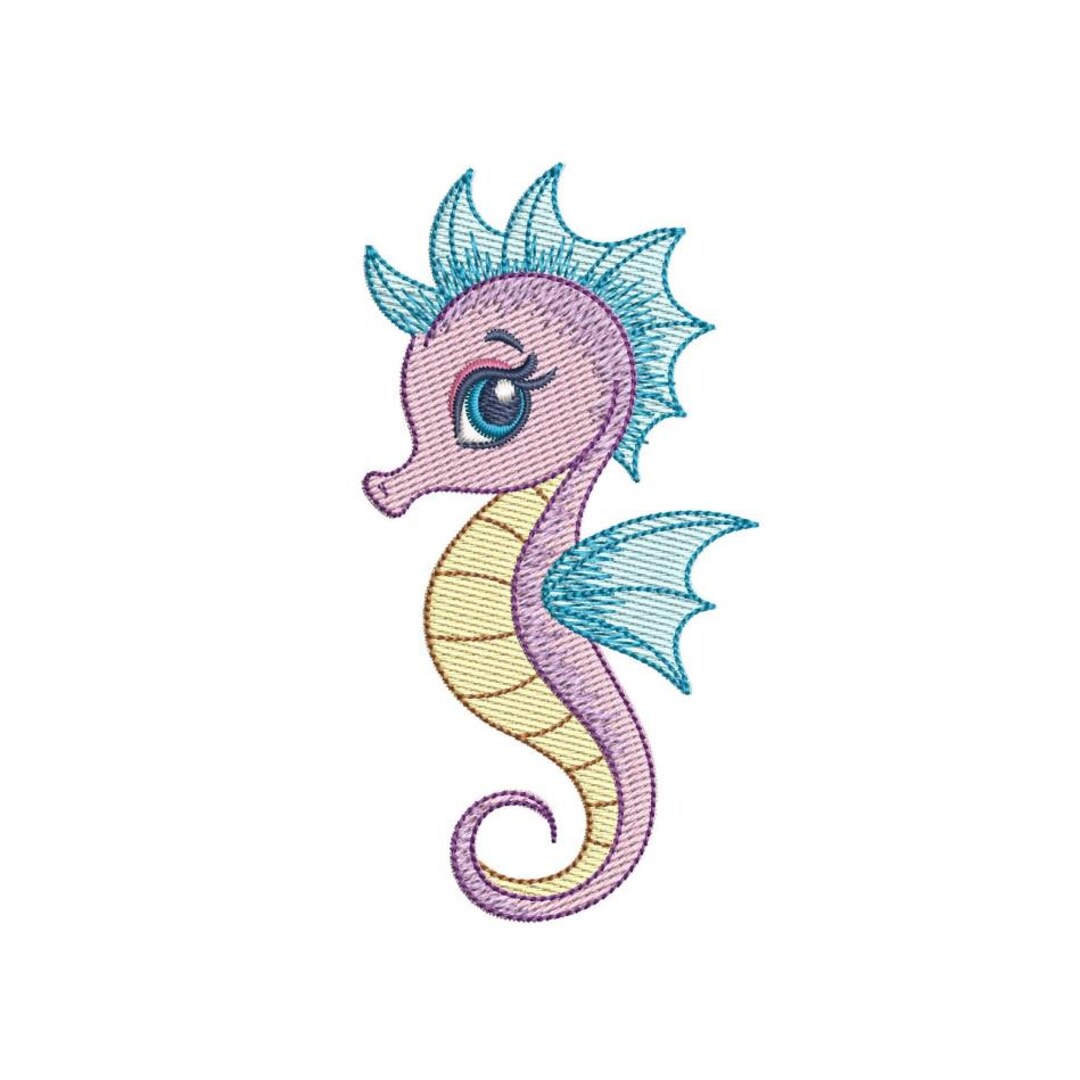 Cute Baby Seahorse Embroidery Design, 4 Sizes, Instant Download - Etsy