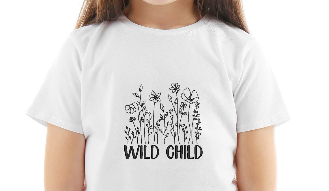 Wild Child Machine Embroidery Design, 4 Sizes, Instant Download - Etsy