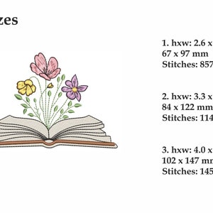 Book With Flowers Embroidery Design, Just One More Chapter Embroidery ...