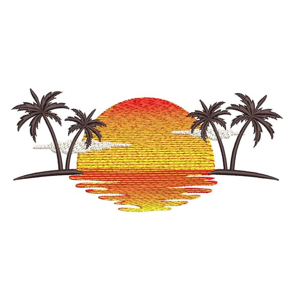 Palm Tree Embroidery Design