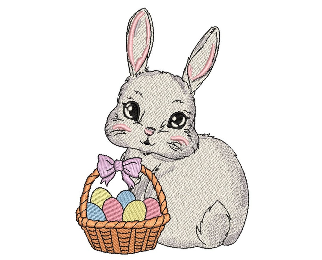 Easter Bunny Embroidery Design, 4 Sizes, Instant Download - Etsy