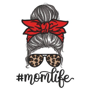 Mom Life Embroidery Design, 5 Sizes, Instant Download - Etsy