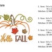 Hello Fall Embroidery Design, Pumpkin Embroidery File, 4 Sizes, Instant ...