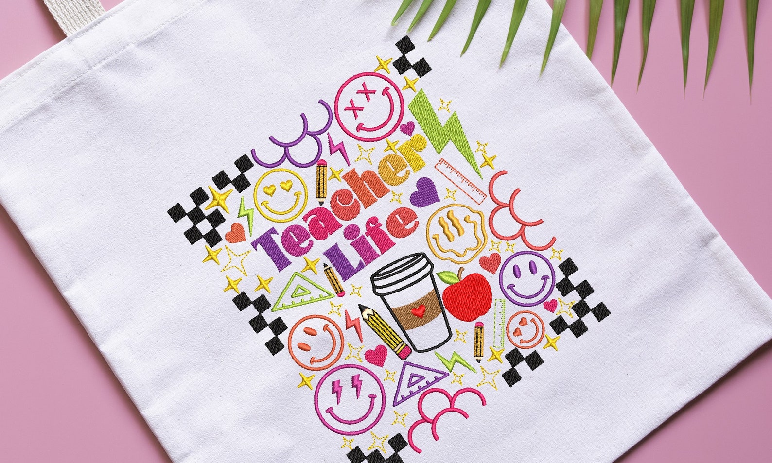 Teacher Life Embroidery Design Teacher Gift Embroidery File - Etsy