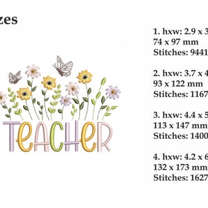 Teacher Embroidery Design, Back to School Quote Embroidery File, Class ...