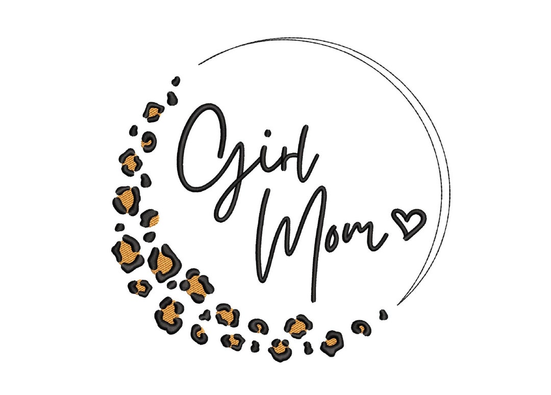 Girl Mom Embroidery Design, 4 Sizes, Instant Download - Etsy