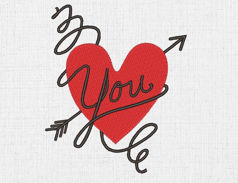 Heart Machine Embroidery Design Instant Dowmload - Etsy