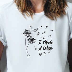 I Made A Wish Embroidery Design, Dandelion Embroidery Design, 5 Sizes ...