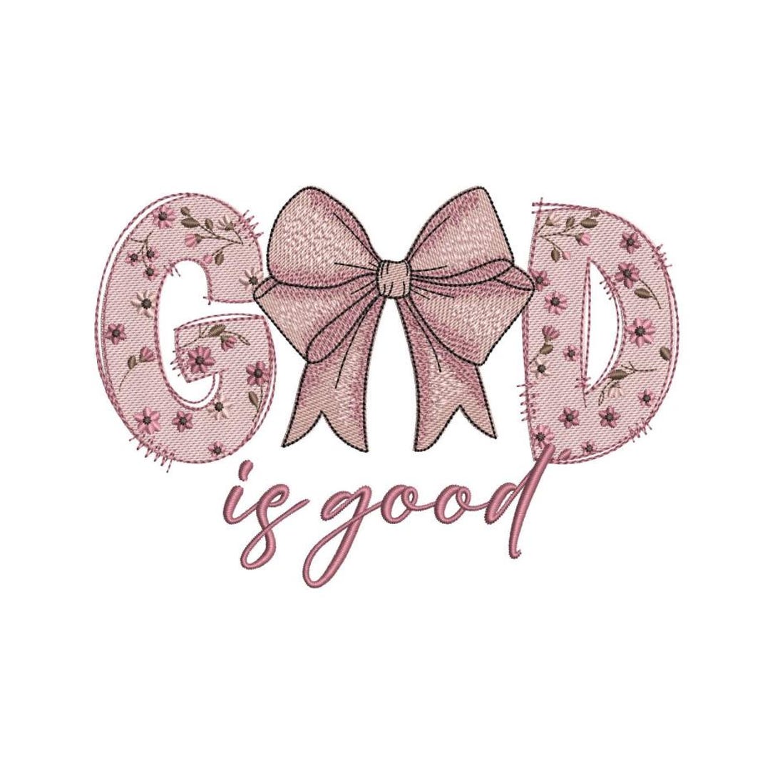 God is Good Embroidery Design, Christian Machine Embroideery File ...