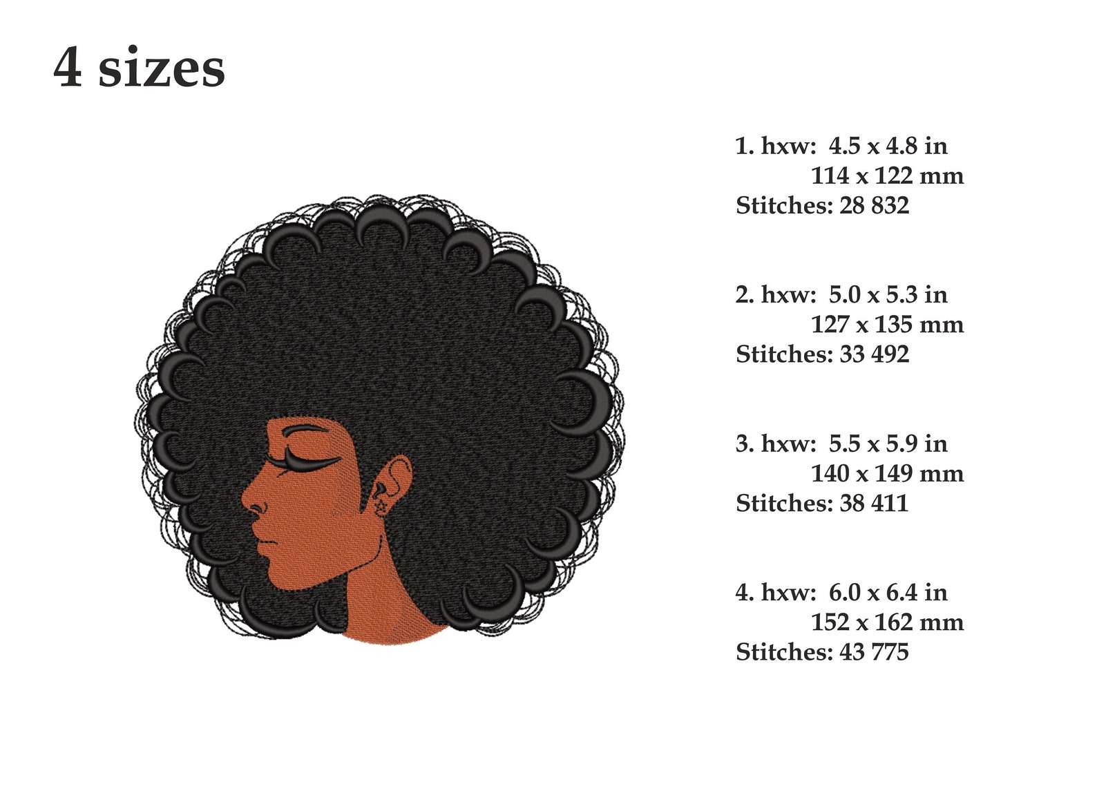 African American Woman Embroidery Design Black Girl Magic Machine ...