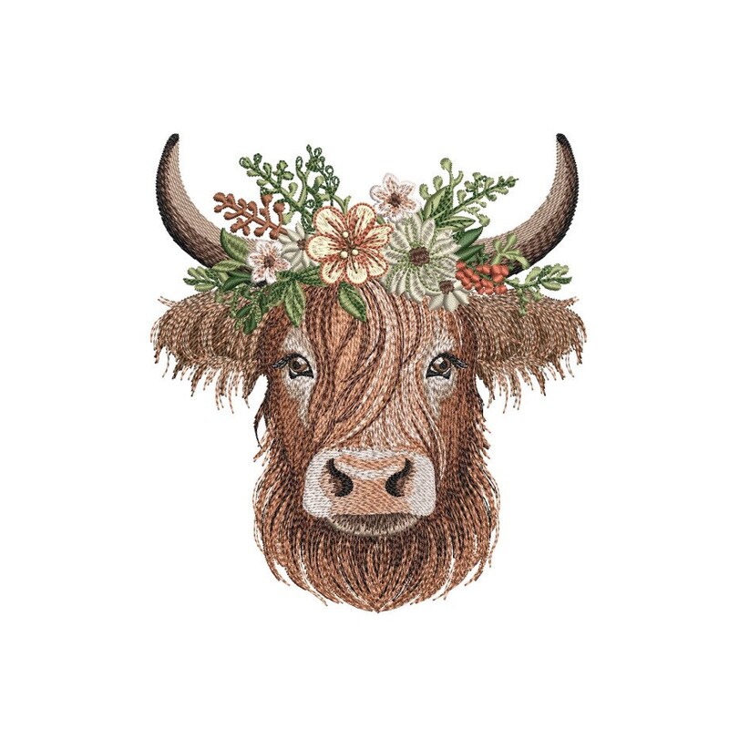 Highland Cow Machine Embroidery Designs - Etsy
