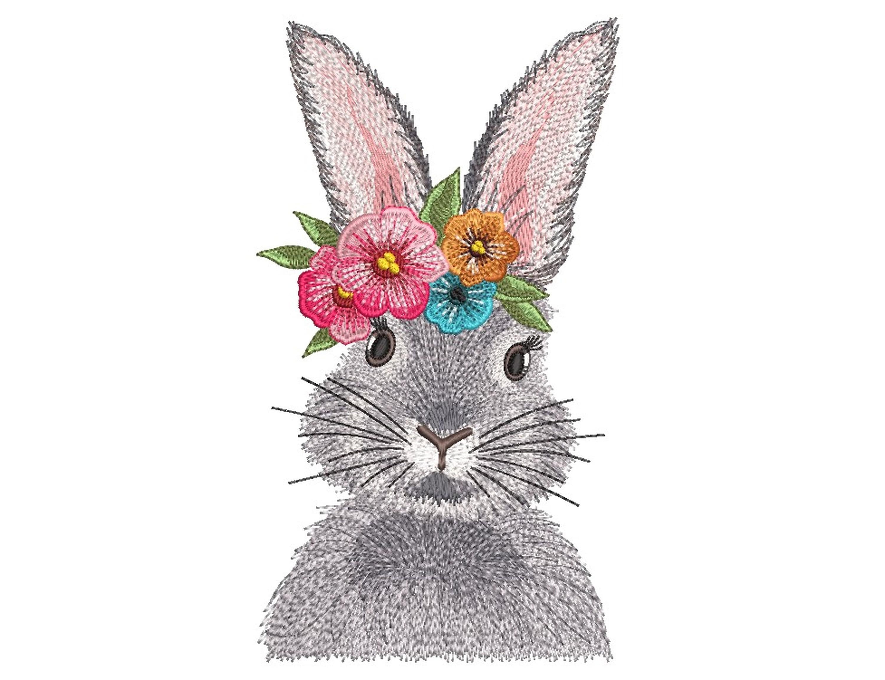 Easter Bunny Embroidery Design 3 Sizes Instant Download - Etsy