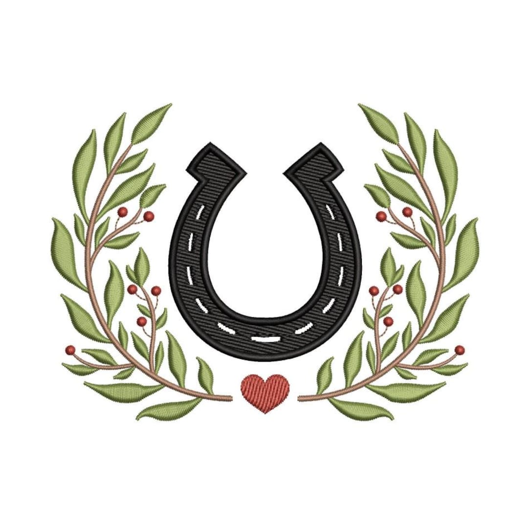 Horseshoe Embroidery Design, 4 Sizes, Instant Download - Etsy