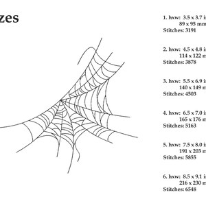 Spider Web Embroidery Design Halloween Machine Embroidery File for ...