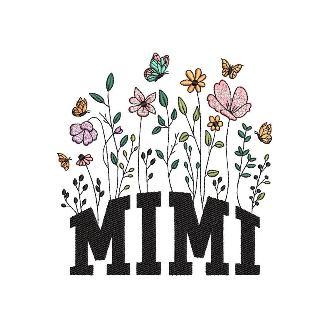 Mimi Flower Embroidery Design, 3 Sizes, Instant Download - Etsy