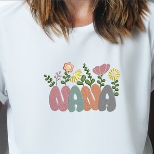 Nana Flower Embroidery Design, 3 Sizes, Instant Download - Etsy