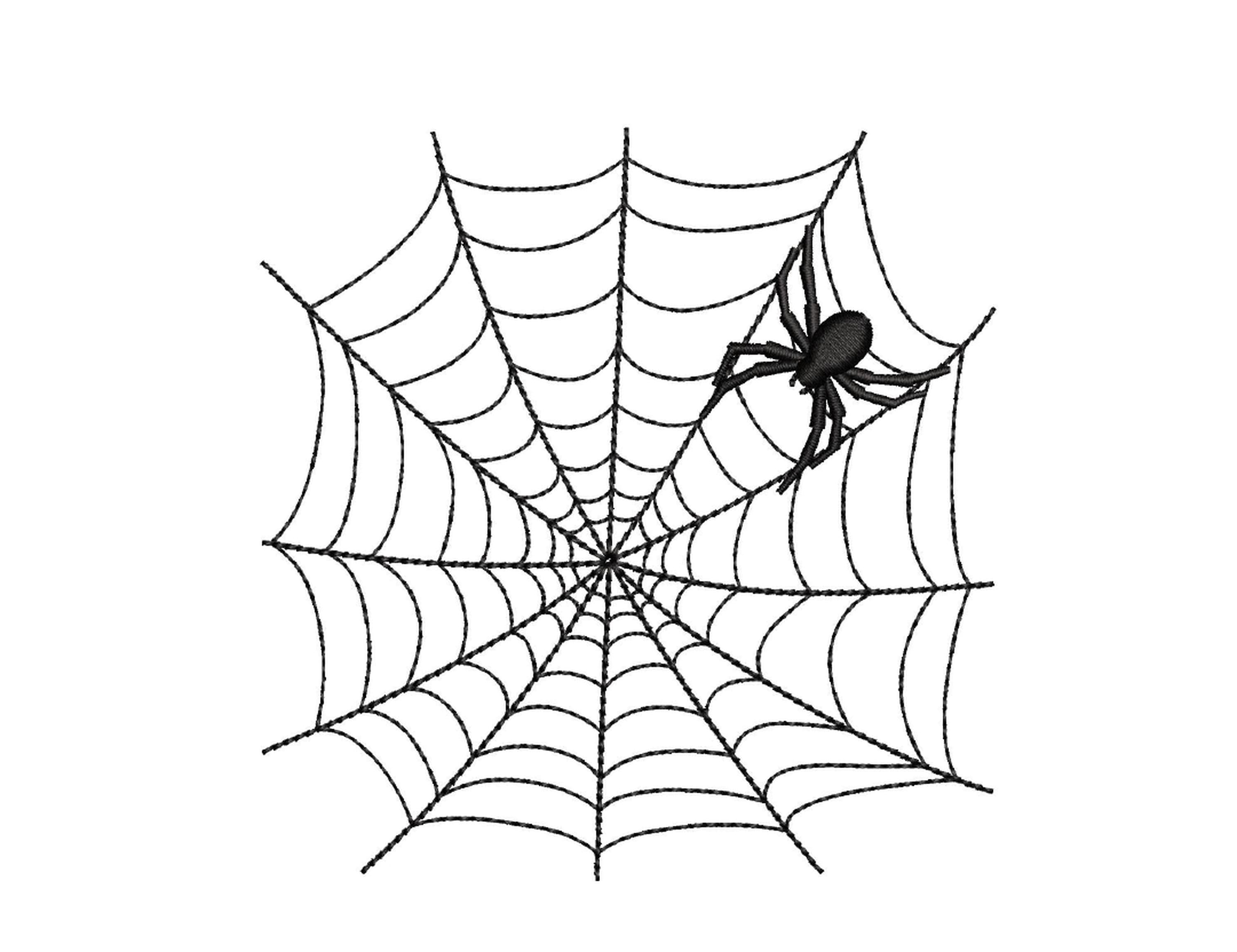 Spider Web Embroidery Design Halloween Embroidery Design | Etsy