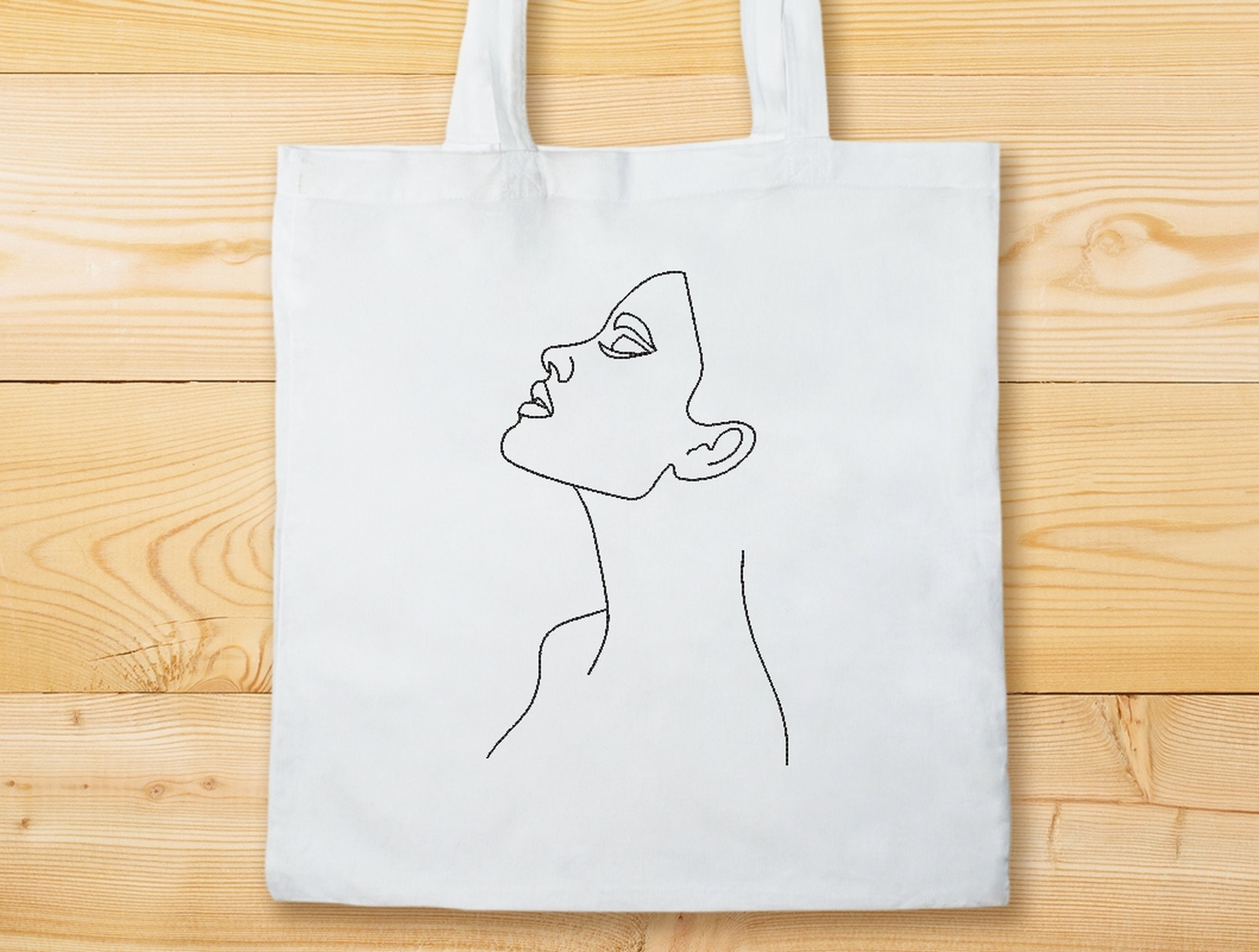 Woman Embroidery Design One Line Art Embroidery Design 5 | Etsy