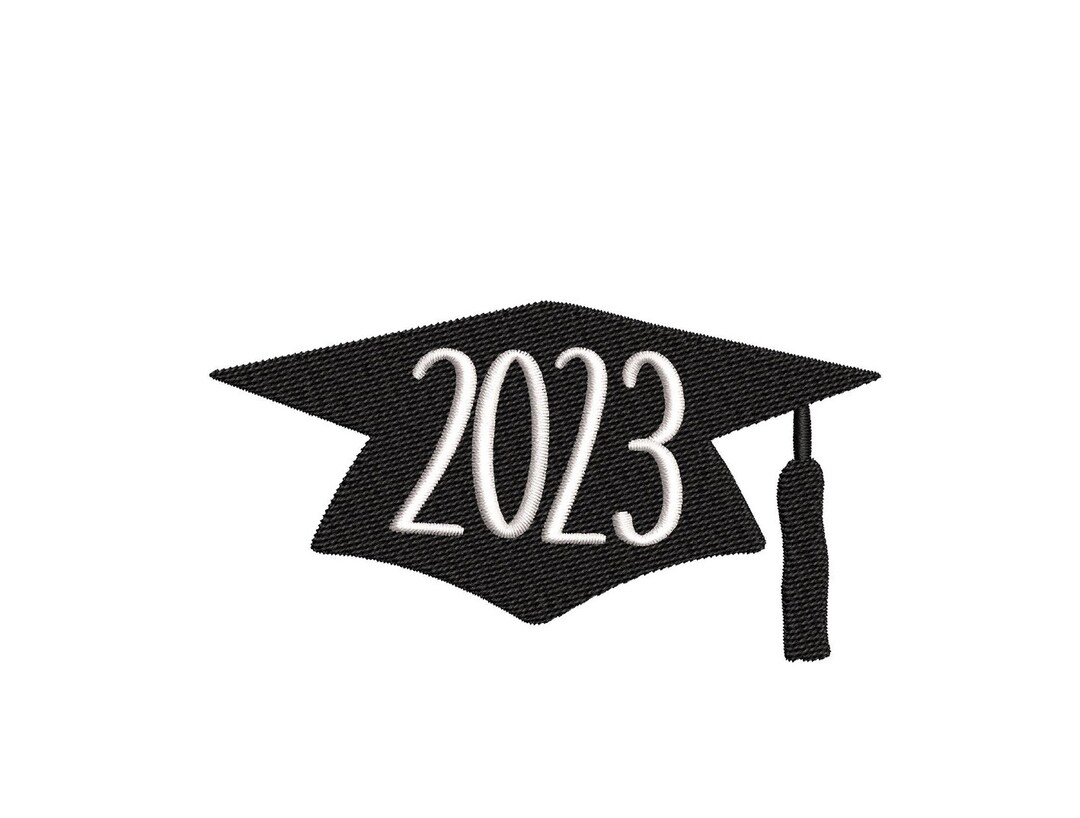 Graduation Cap 2023 Embroidery Design, Graduation 2023 Embroidery File ...