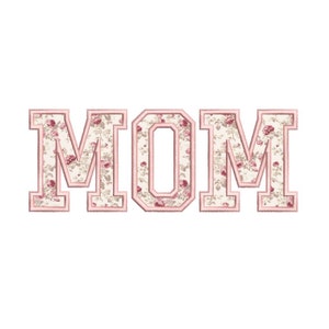 Mom Applique Embroidery Design, 5 Sizes, Instant Download - Etsy