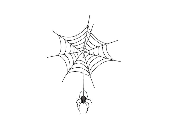 Spider Web Machine Embroidery Design Halloween Embroidery | Etsy